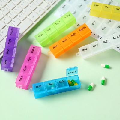 China Cheap factory price Pill box 7 days a week 28 grid portable small medicine box without lid for sale