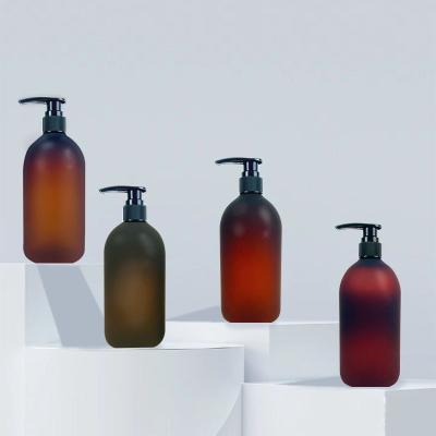 China Custom 250ml 500ml 1000ml Frost Matte Body Care Cosmetic Container Shampoo Conditioner Shower Gel Lotion Plastic Bottle for sale