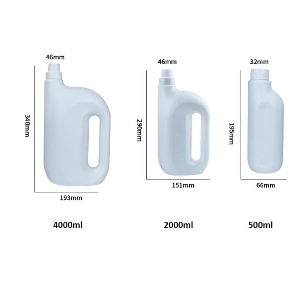 Quality Customized 500ml 2L 4L Empty HDPE Plastic Laundry Detergent Washing Bucket for sale