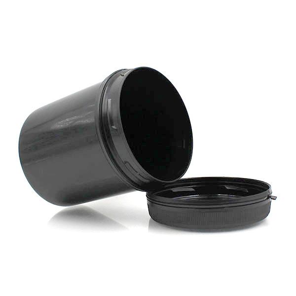 Quality 1000ml Hdpe Black Plastic Jar Container With Screw Lid for sale