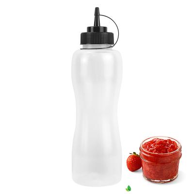 China Empty Chili Soy Tomato Hot Sauce Bottles Packaging 250ml 350ml 500ml 700ml 1 Litre LDPE Squeeze Plastic Bottle with Cap for sale
