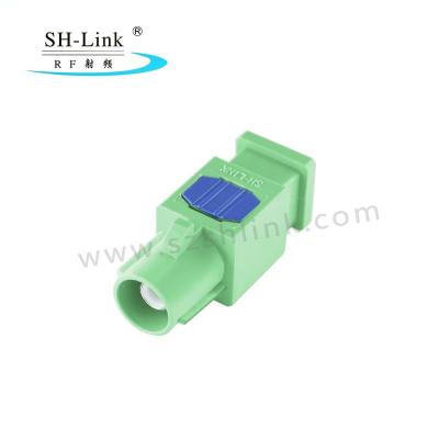China Fakra N Male Pastel Green Crimp Solder Connector for Car GPS Antenna RG316 RG174 Cable SHM.900.0009-1.N for sale