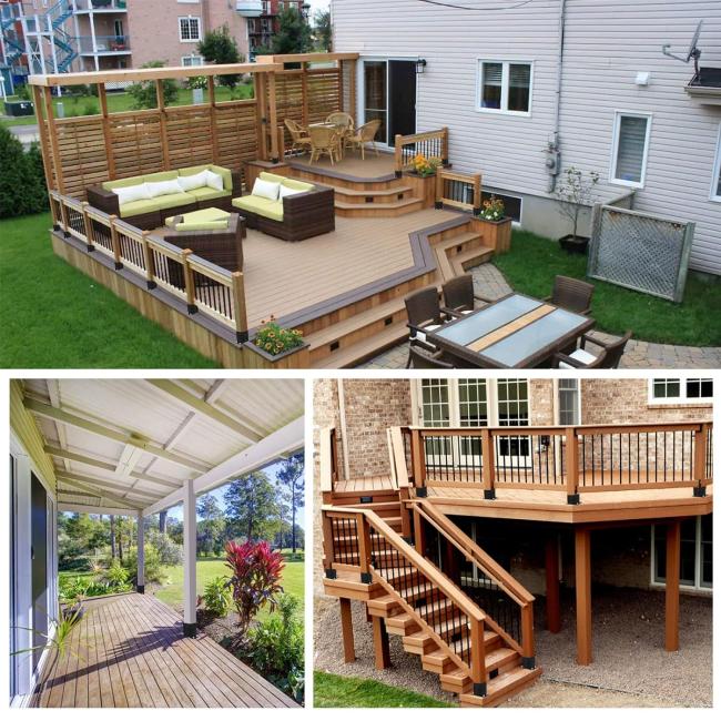 Installation diagram for 4x4 post base