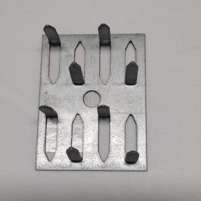 Galvanized steel impaling clips for acoustic panels