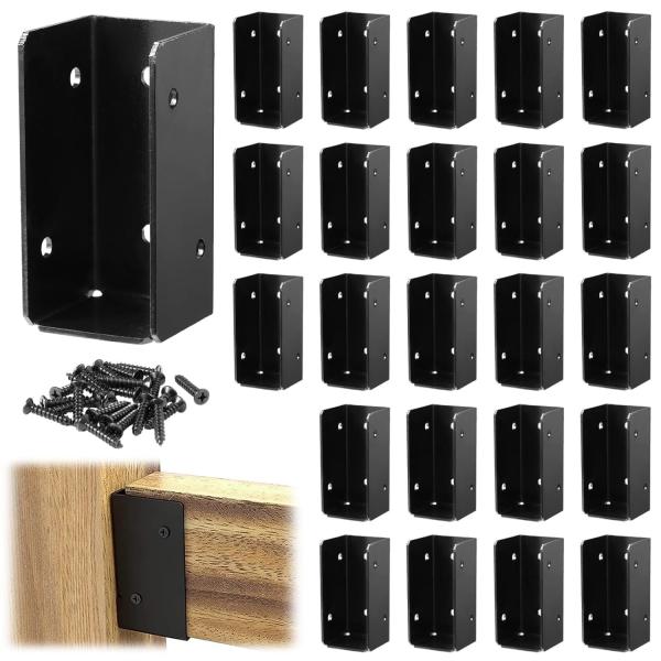U Shaped Concealed Metal Joist Hangers For 1.6 X 3.5 Inches Wood Beams