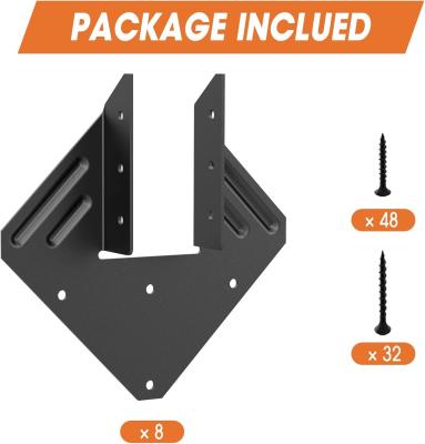 China Clips de gravata do furacão negro cabem 2x4 2x6 Conectores de treliça para raft para conexões de madeira de treliça de vigas de telhado à venda