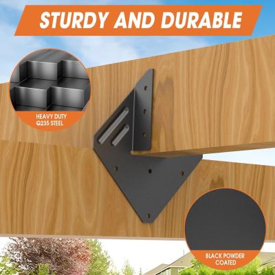 China Clips de gravata do furacão negro cabem 2x4 2x6 Conectores de treliça para raft para conexões de madeira de treliça de vigas de telhado à venda