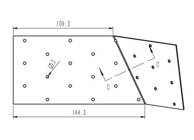 China Conector de rampas CC200L para fijar el trampolín de ganchillo al trampolín de cadera en venta