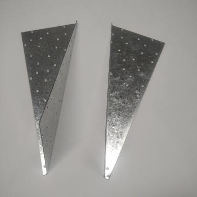 China Heavy Duty Galvanized Steel Angle Bracket 90° Reinforced L-Shape Timber Connector with Multi-Hole Design for sale
