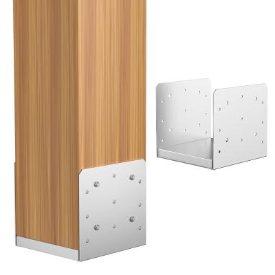 China No Dig Square Bracket 6x6 Bolt Down Wood Post Anchor Fence & Mailbox Anchor for sale