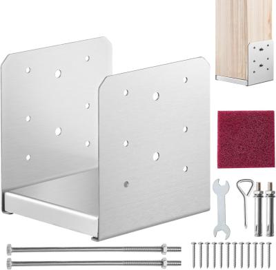 China Stainless Steel Adjustable Post Anchor Bracket Adjustable Post Base for Pavilion Deck Porch Handrail Railing Support Decorative Anchor Plate for sale