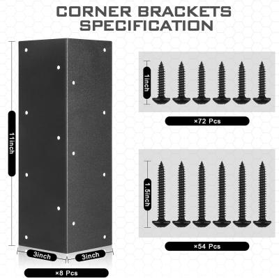 China Outdoor Rustproof Raised Bed Corner Brackets Heavy Duty Metal Connectors with Screws for Garden Projects for sale
