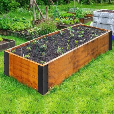 China DIY Raised Garden Bed Brackets Rustproof Metal Corner Supports with Screws for Planter Gardens for sale