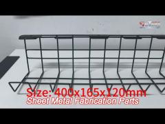 39x12.5x11cm black under desk wire cable basket | wall mount cable organizer for office & garage