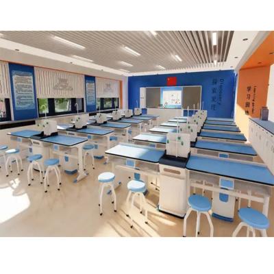 China Durable Educational Laboratory Furniture Ergonomic University Desk And Chair Versatile for sale