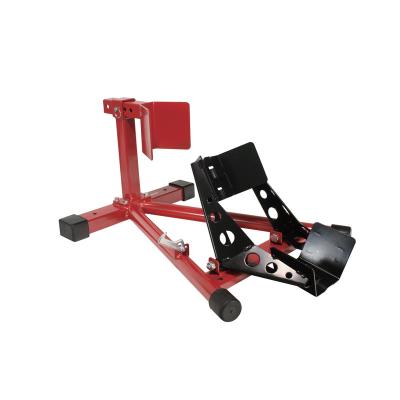 China 1500LB Moto Wheel Chock: 5-Hole Adjust, Auto-Lock for Transport/Maintenance/Storage for sale