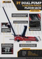 China Workshop 3T Dual Pump Floor Jack Quick Lifting for sale
