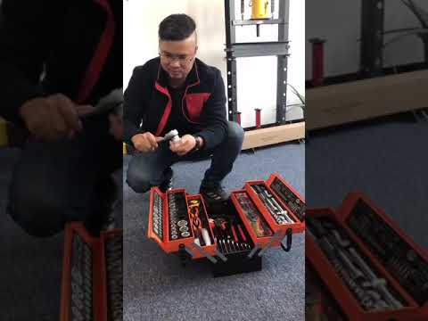 85 piezas caja de herramientas portátil de acero de tres capas caja de almacenamiento de hardware plegable multifunción para el hogar