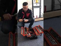 Tre strati della famiglia multifunzionale d'acciaio portatile della cassetta portautensili dell'hardware di stoccaggio della scatola della borsa degli arnesi piegante di riparazione automatica