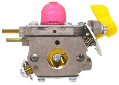 China 2 Stroke Carburetor with Pink Primer Bulb Yellow Choke Lever for String Trimmer Leaf Blower Die-Cast Aluminum Housing for sale