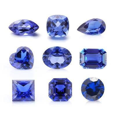 Cina Lab Grown Blue Sapphire Gemstones In Various Shapes And Sizes for jewelry in vendita