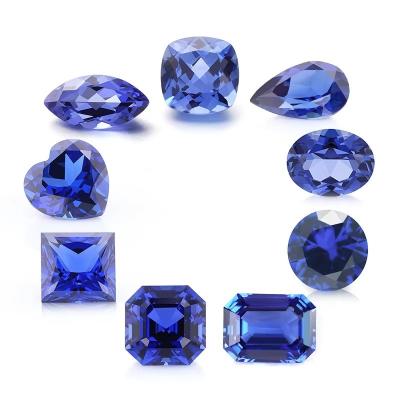 Cina Lab Grown Blue Sapphire Gemstones In Various Shapes And Sizes for jewelry in vendita