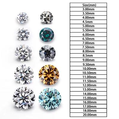 Cina Lab Created Vvs Diamonds Round Brilliant Cut Small Size White D Loose Melee Moissanite in vendita