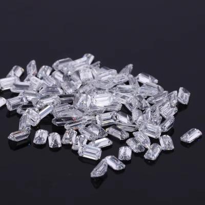 Cina 3 Carat Small Size Emerald Cut Vvs Lab Grown Diamond Melee Moissanite for Jewelry in vendita