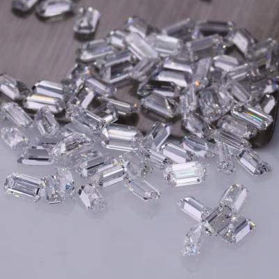 Cina 3 Carat Small Size Emerald Cut Vvs Lab Grown Diamond Melee Moissanite for Jewelry in vendita