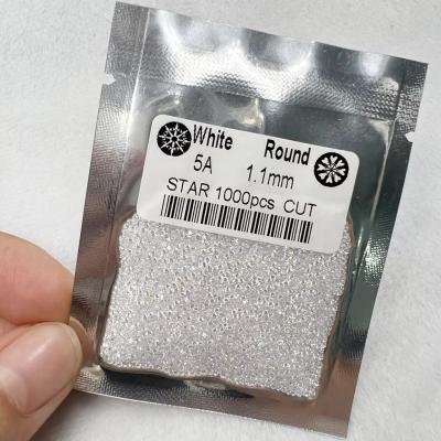 Cina 5A Quality 1000pcs/Bag 1mm - 3.0mm Stone Gems White Cubic Zirconia For Jewelry in vendita