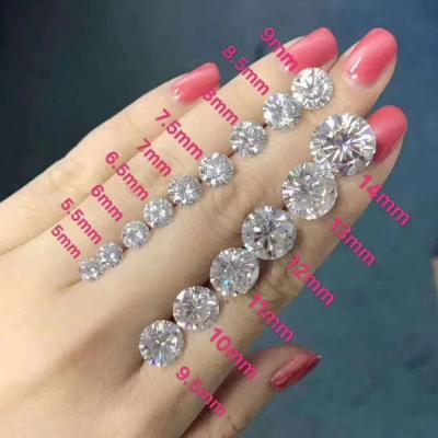 Cina Anello ovale di moissanite Gemma sintetica rotonda Taglio brillante Charles VVS Mossanite sciolta Anelli di moissanite diamante 1 carato in vendita
