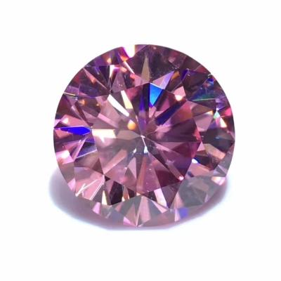 China Groothandel laboratorium gemaakt wit geel rood roze zwart blauw diamant rond briljant los gesneden moissanite voor sieraden Te koop