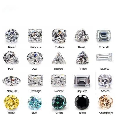 Cina Pietra preziosa di forma ovale 2-10ct Bianca rotonda tagliata libera Moissanite per anelli di fidanzamento in vendita