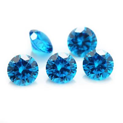 Cina Ingrosso 3A Colori CZ Pietre Round Cut 3.0mm-9.0mm Cubic Loose Moissanite Diamante Per Gioielli d'argento in vendita