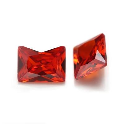 Cina Fabbrica all'ingrosso Gemstone colore Moissanite rettangolo 3A 5A Libero Cubico Zirconia pietre 4ct Per Moissanite Anello in vendita