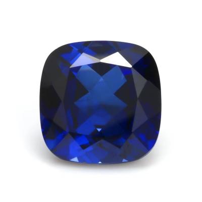 Cina Unico Moissanite Sapphire Stone Cushion Cut 34# Blu Corindone Pietra preziosa libera per la realizzazione di gioielli in vendita