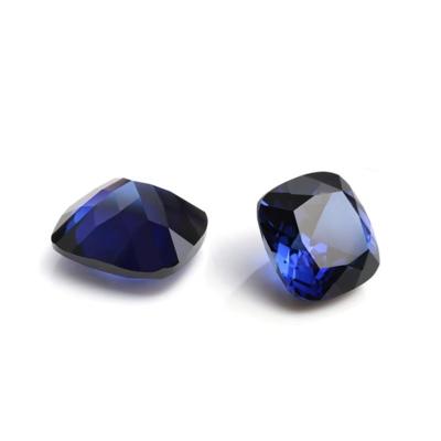 Cina Unico Moissanite Sapphire Stone Cushion Cut 34# Blu Corindone Pietra preziosa libera per la realizzazione di gioielli in vendita
