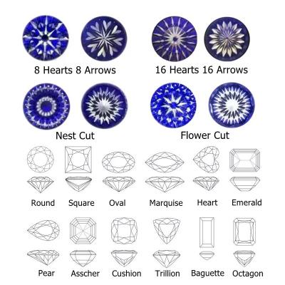 Cina Certificato GRA taglio Bianco Moissanite Diamante Principessa Ovale Pera Asscher Radiante Smeraldo taglio sciolto pietre di moissanite VVS in vendita