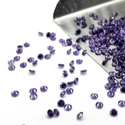 China Groothandel 3A Kleur Cz Stenen Kleine Grootte Ronde Snijding 0,8mm tot 3mm Losse Edelsteen Synthetische Kubische Zirconia Te koop Te koop