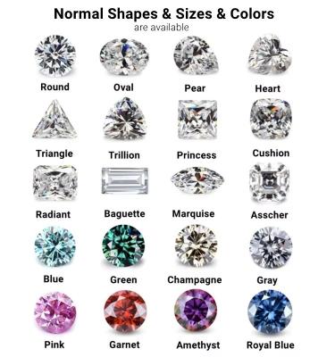 Cina 3mm-12mm Laboratorio Cresciuto D Incolore VVS1 Pietre Moissanite Perfetto per Smeraldo Principessa Ovale Perla Marquise e Cushion Forme in vendita