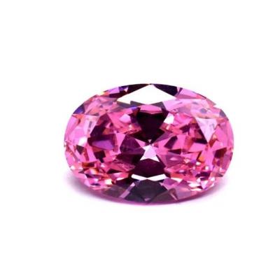Cina orecchini di moissanite gemme rosa peridoto granato giallo cz pietre forma ovale 12x10mm zirconia cubica sintetica per anello in vendita