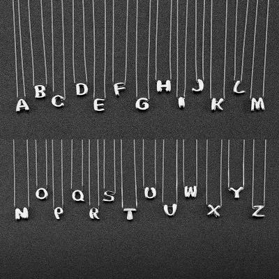 Moda Minimalista Gioielli 925 Sterling Silver Simple Necklace 26 Lettere Alfabeto Necklaces Per Donne