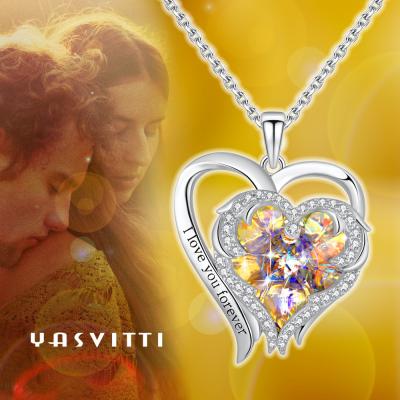 Cina Il cuore del biglietto di S. Valentino 925 ha modellato lo SGS di 6.23g 1.18in Sterling Silver Heart Pendant Necklace in vendita