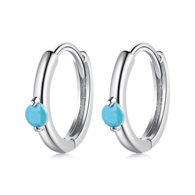 China 0.08oz ODM van de de Hoepeloorring van 2,3 Gramsterling silver jewelry earrings festival Groene Te koop