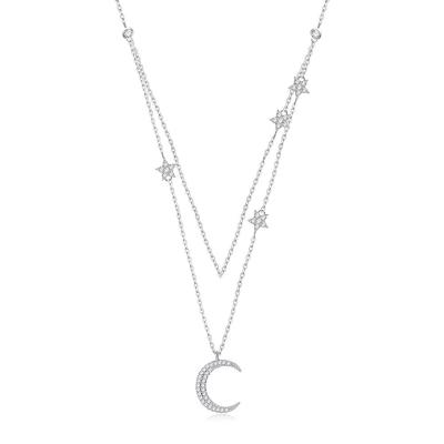 China 18in 2.9g Sterling Silver Necklace Chains AAAAA CZ Dubbele ODM van de Kettingshalsband Te koop