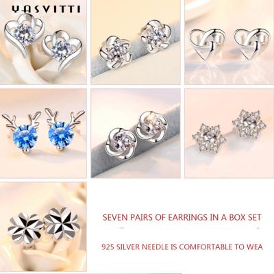Cina l'orecchino di amore dello SGS di 92,5% 1.5g Antler Sterling Silver Jewelry Sets ha messo Antler blu in vendita
