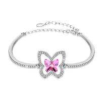 China Butterfly Sterling Silver Slider Bracelets for sale