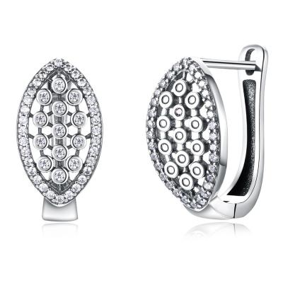 Cina 1.9x1cm 4,6 grammi Diamond Earrings Hanukkah reale 925 Sterling Silver Earrings in vendita