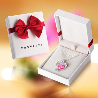 Cina il doppio argento del pendente di forma del cuore di 1.18x0.98in ha placcato con i cristalli di Austrian crystal in vendita
