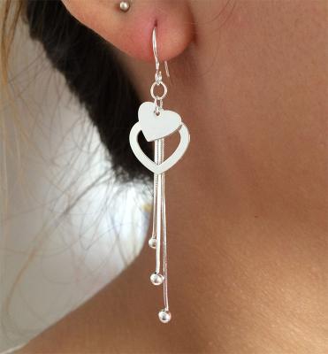 China 990 Sterling Silver Jewelry Earrings 7.1cm 0.19oz snakken de Oorringen van de Leeswijzerdaling Te koop